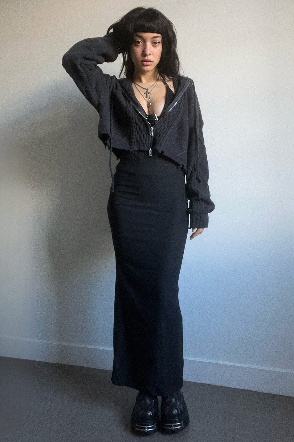 Cady Cable Knit Hoodie – Love Too True