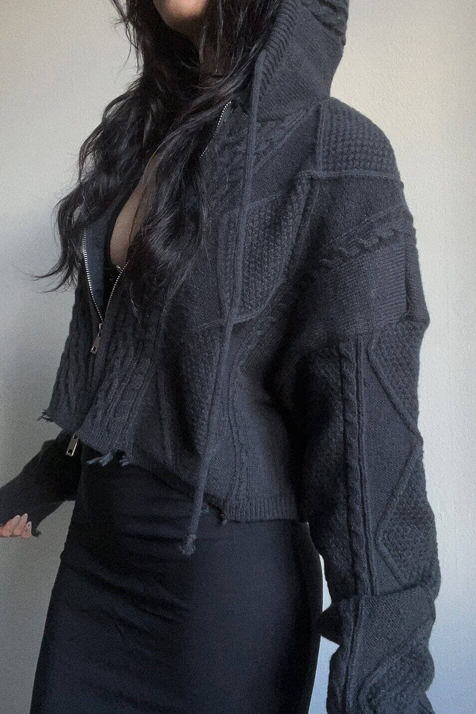 Cady Cable Knit Hoodie – Love Too True